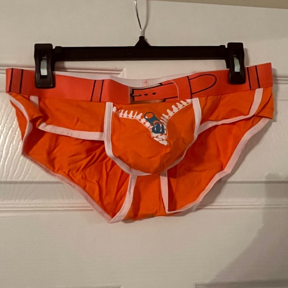 manview | Underwear & Socks | Manview Mens Bikinibrief Bottom Orange Faux Zipbelt Design Lxl ...